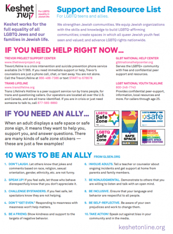 Support and Resource List for LGBTQ Teens and Allies - Keshet