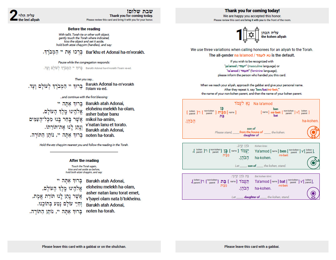 Gender-Inclusive Aliyah Cards - Keshet