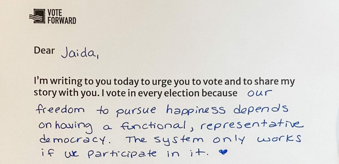 Host a Letter-Writing Session with Keshet and Vote Forward to Reach ...