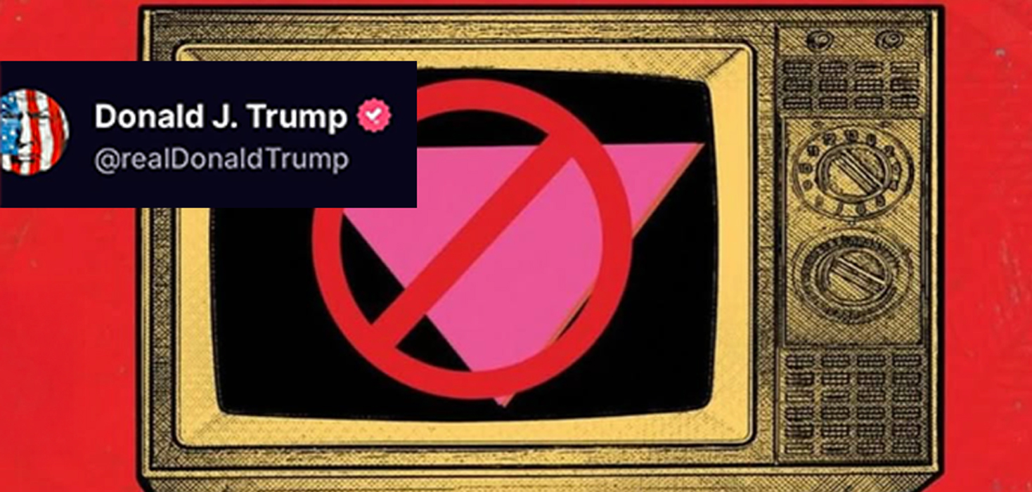 Trump shared an article with a pink triangle symbol: Why critics are ...